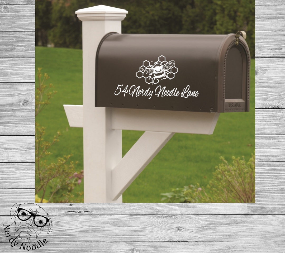 Bee Mailbox Decal, Beehive Mailbox Decal, Bumblebee Mailbox Decal ...