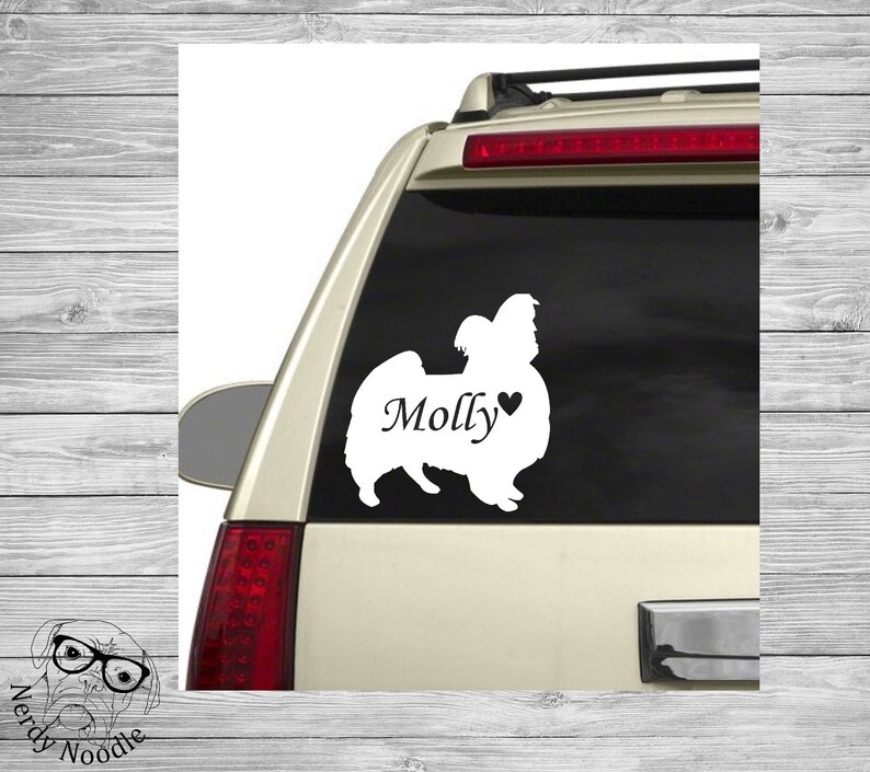 Papillon Decal Papillon Dog Car Decal Papillon Laptop Decal | Etsy