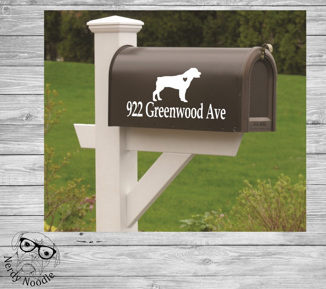 Rottweiler Mailbox Decal, Rottweiler Decal Set, Rottweiler Custom ...