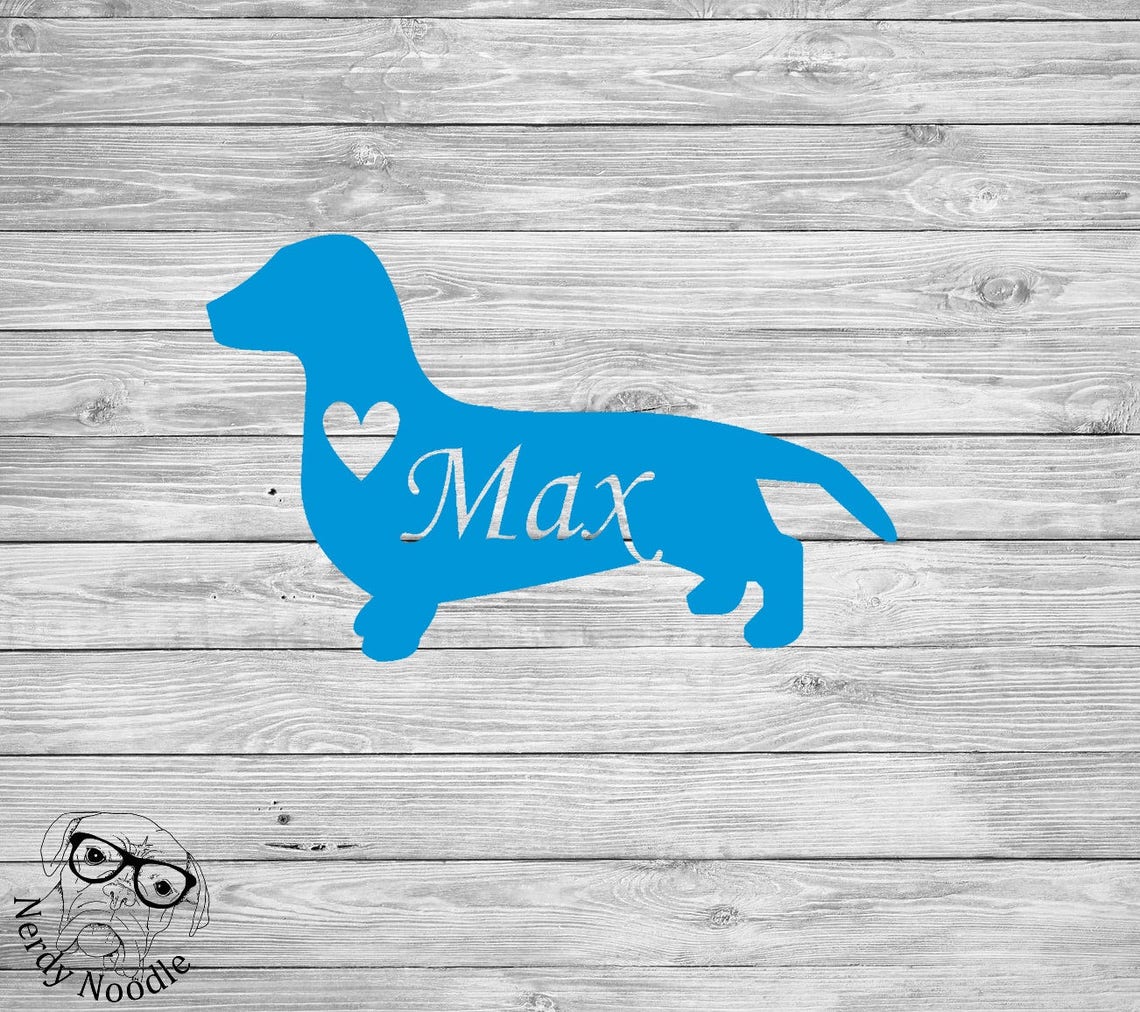 Dachshund Decal, Dachshund Car Decal, Dachshund Laptop Decal, I Love My ...