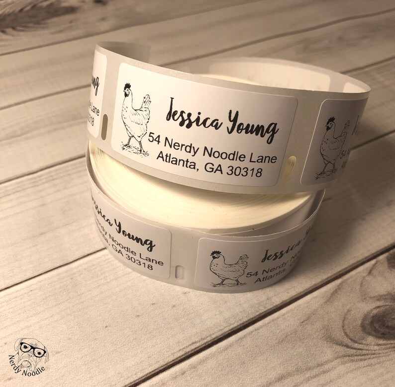 Chicken Custom Address Labels Chicken Return Address Labels | Etsy