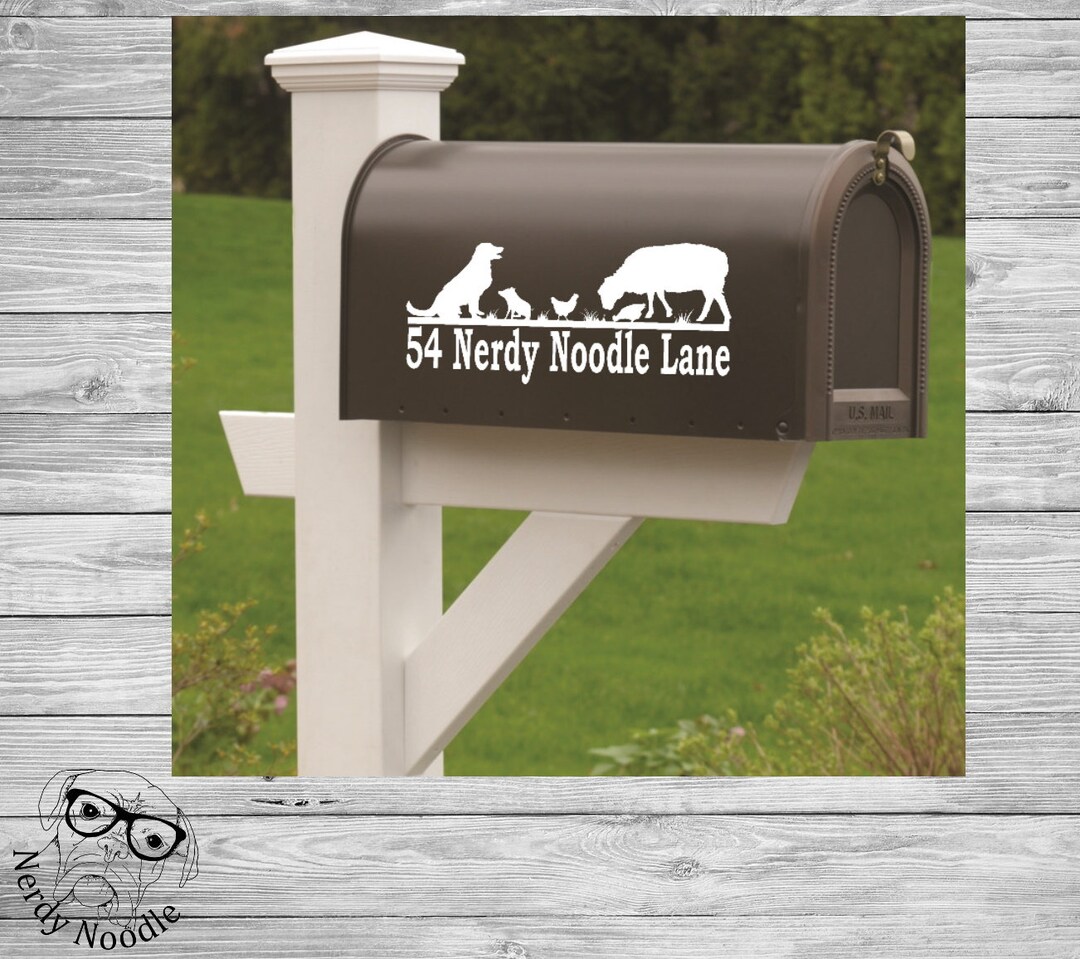 Sheep Mailbox Decal, Farmhouse Mailbox Decal, Pig Mailbox Decal, Farm ...