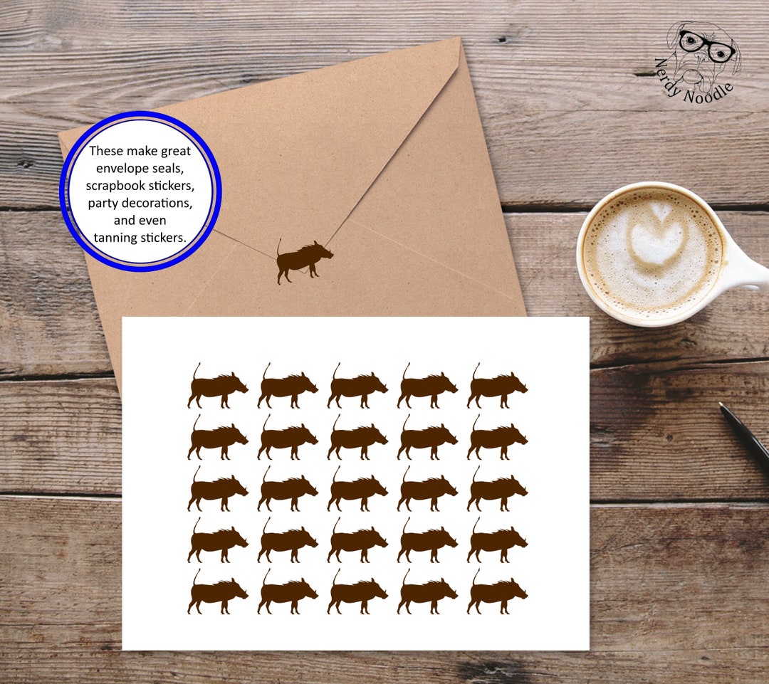 Warthog Stickers, Warthog Planner Stickers, Warthog Sticker Set ...