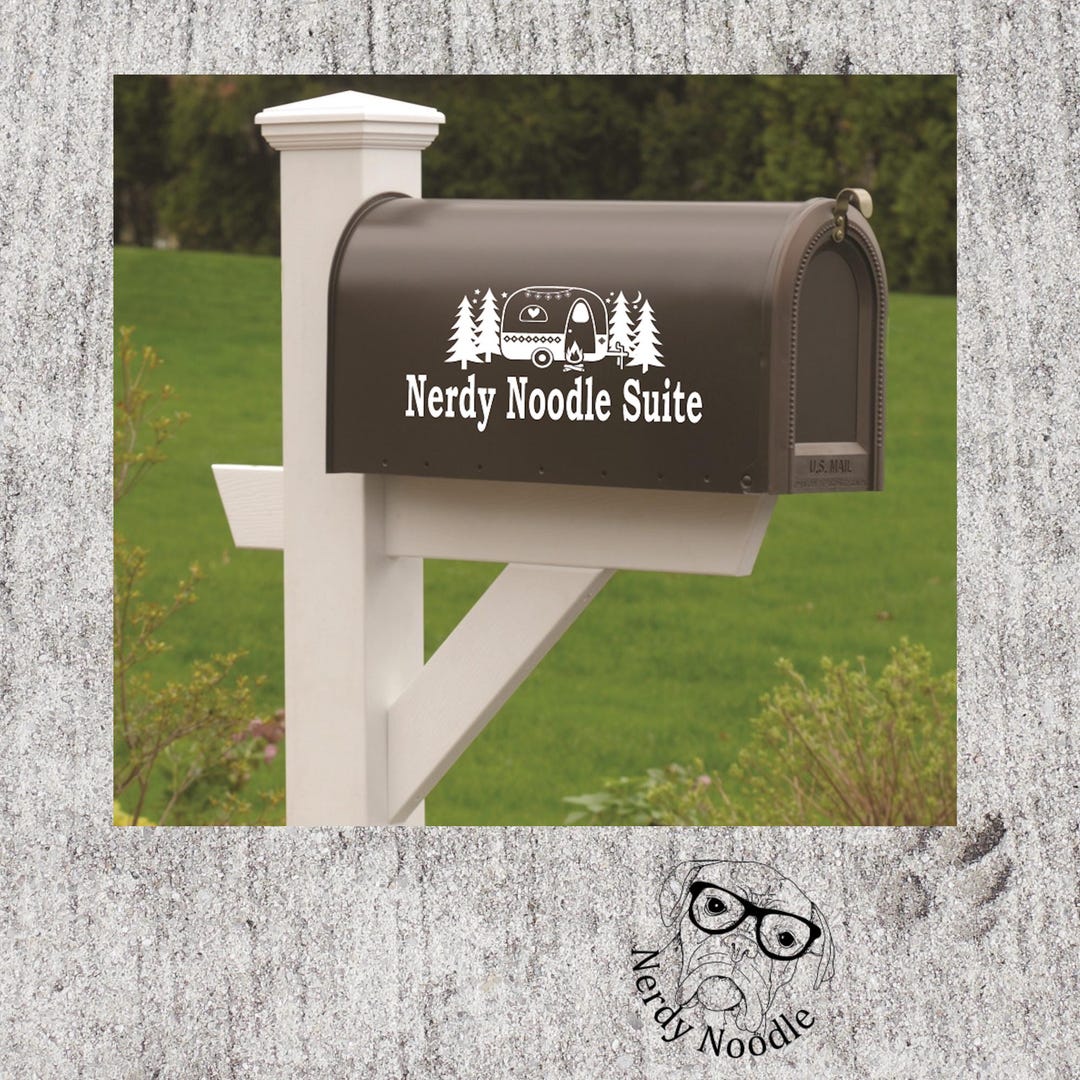 Camping Mailbox Decal, Camping Trailer Mailbox Decal, Custom Mailbox ...