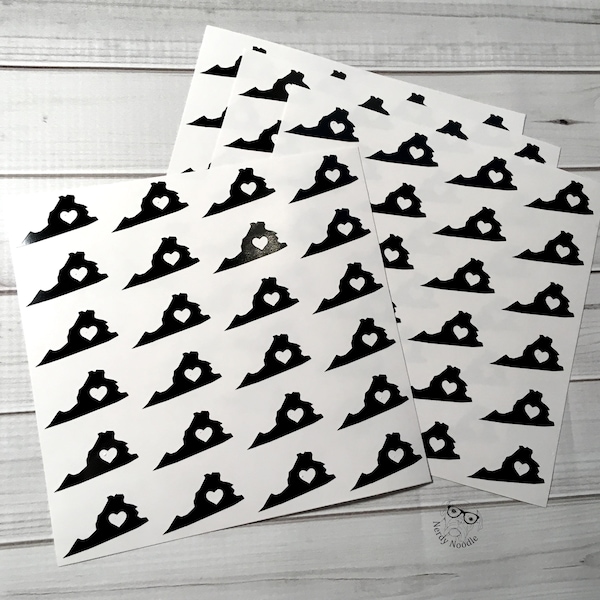 Virginia State Stickers - Etsy