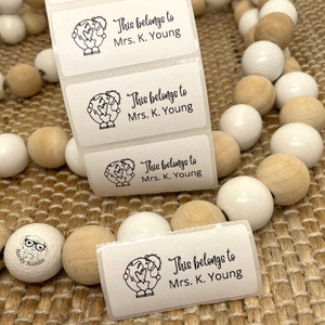 History Teacher Custom Labels, This Belongs to Labels, 100-250-500 ...