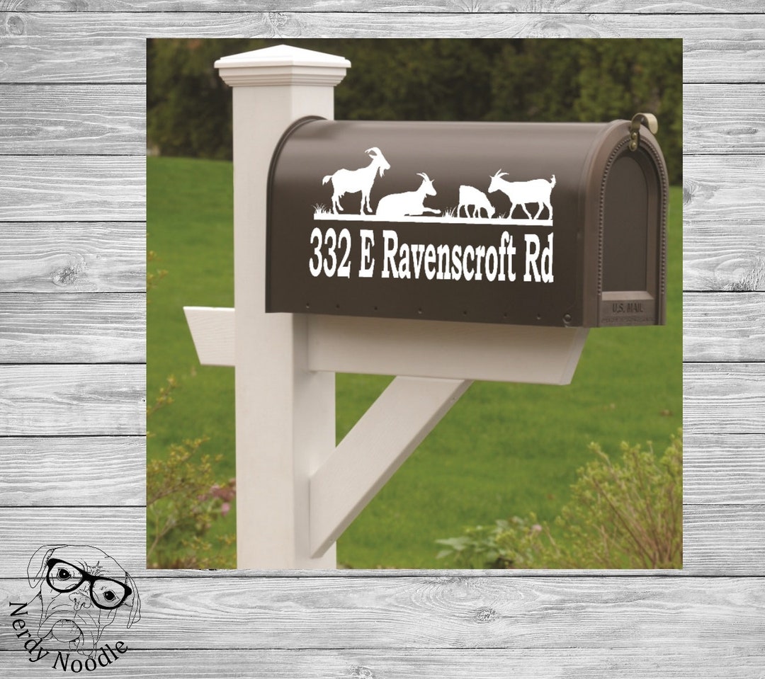 Goat Mailbox Decal, Farm Mailbox Decal, Billy Goat Mailbox Decal, Goat ...