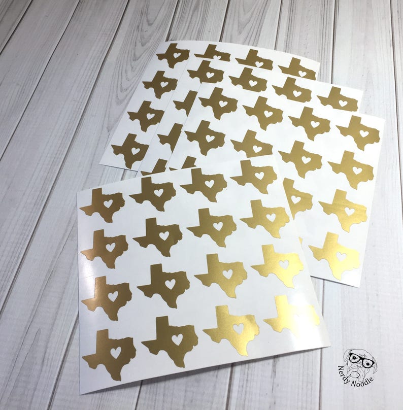 Texas Stickers Texas Party Decorations Texas Sticker Set - Etsy