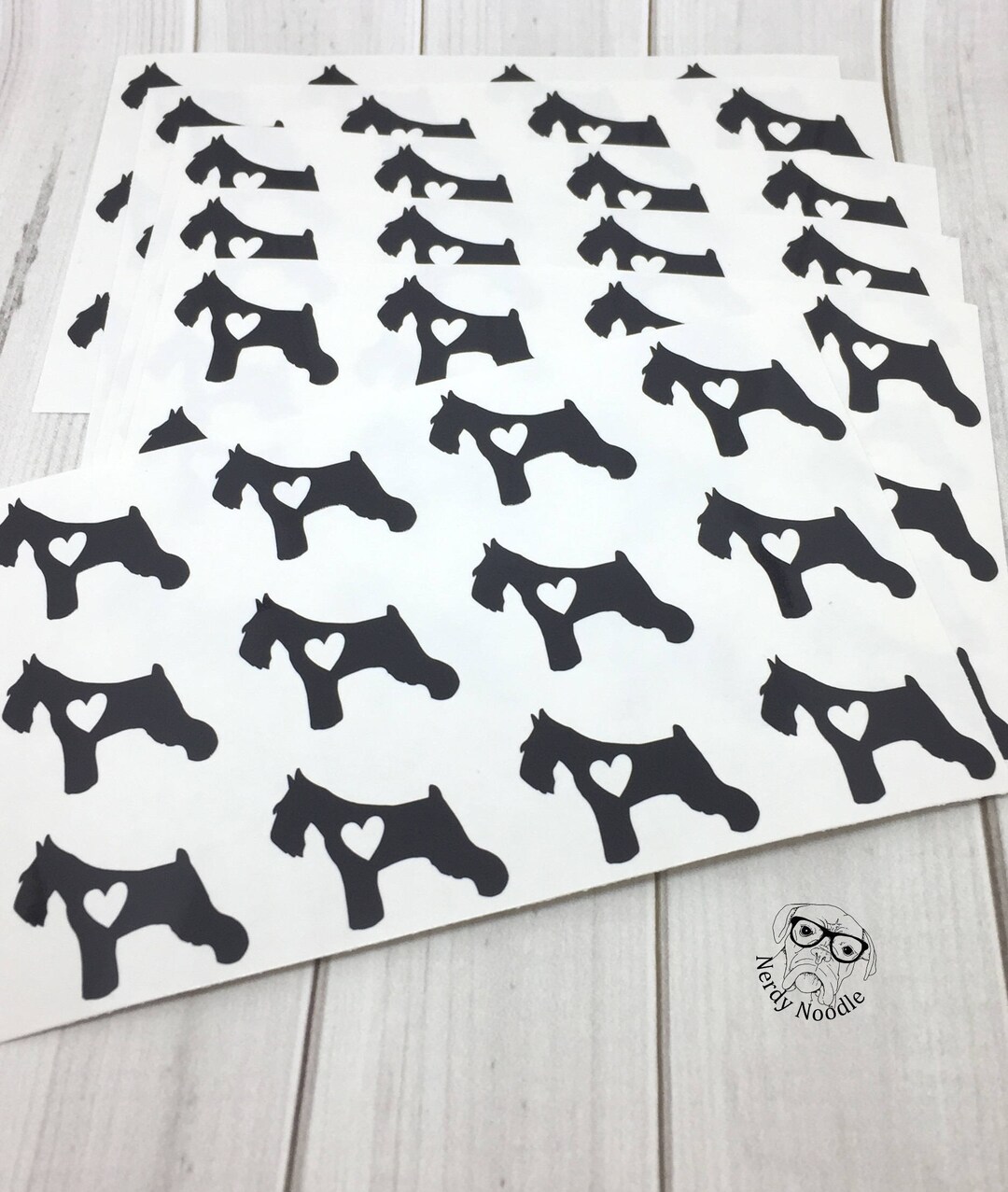 Schnauzer Stickers, Schnauzer Tanning Stickers, Dog Stickers, Schnauzer ...