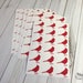 Cardinal Stickers, Cardinal Planner Stickers, Cardinal Sticker Set ...