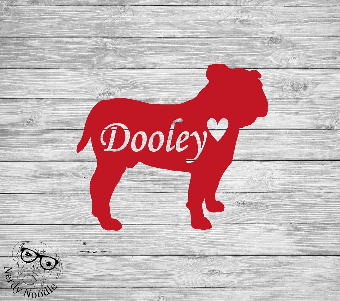 Bulldog Decal Bulldog Window Decal Bulldog Laptop Decal Pet - Etsy