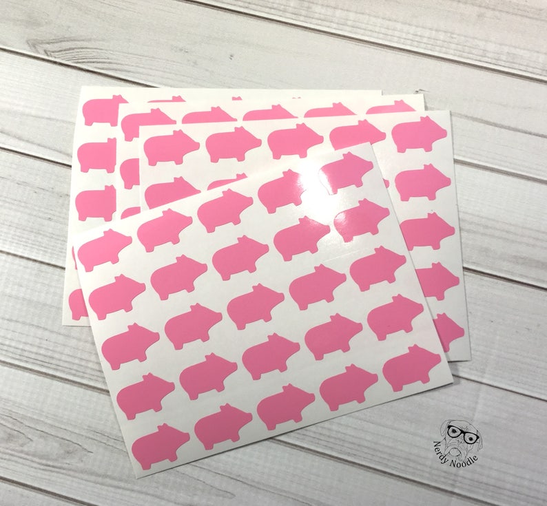 Pig Tanning Stickers Pig Stickers Pigs Sticker Set Pig - Etsy