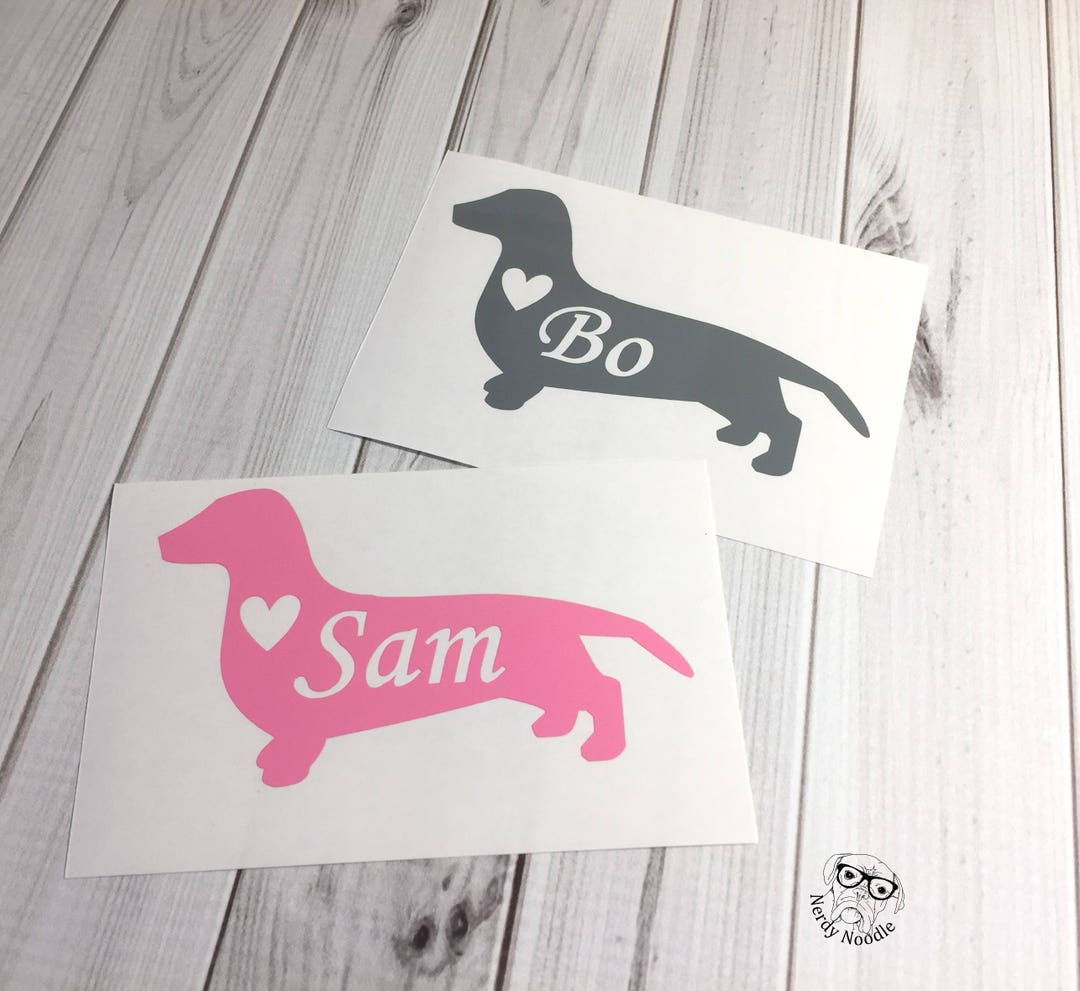 Dachshund Decal, Dachshund Car Decal, Dachshund Laptop Decal, I Love My ...