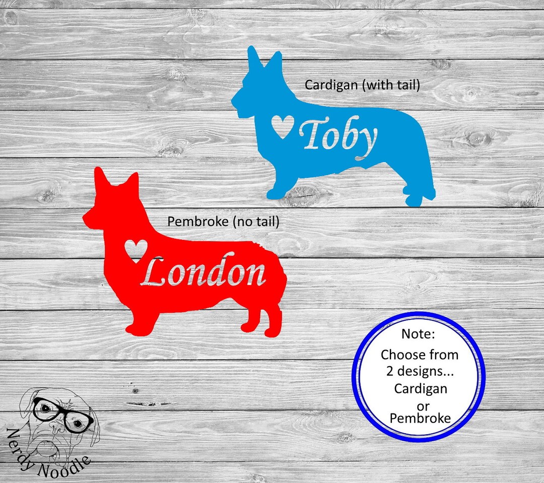 Corgi Decal, Corgi Car Decal, Corgi Laptop Decal, Pet Decal, Cardigan ...