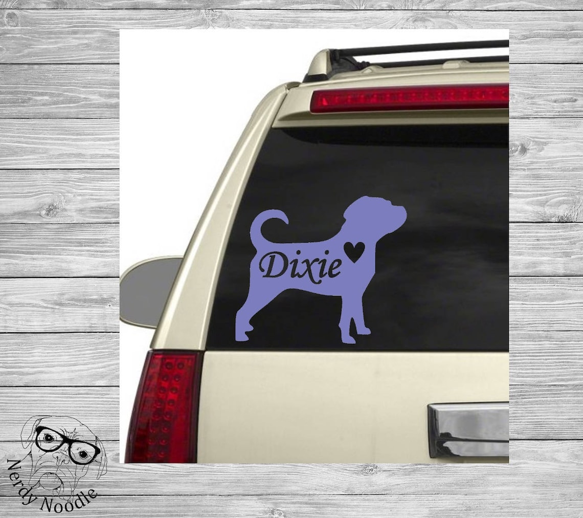 Puggle Decal Puggle Car Decal Puggle Laptop Decal I Love My | Etsy