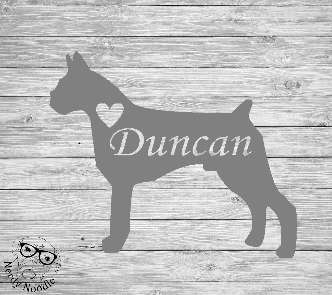 Boxer Decal, Boxer Window Decal, Boxer Laptop Decal, Pet Decal, I Love ...