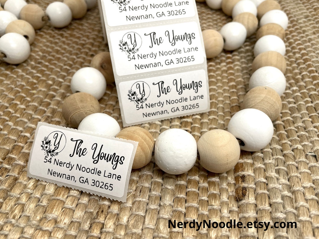 Monogram Custom Address Labels, Monogram Return Address Labels, 100-250 ...