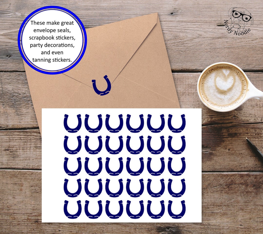 Horseshoe Stickers, Horseshoe Sticker Set, Horseshoe Envelope Seals ...