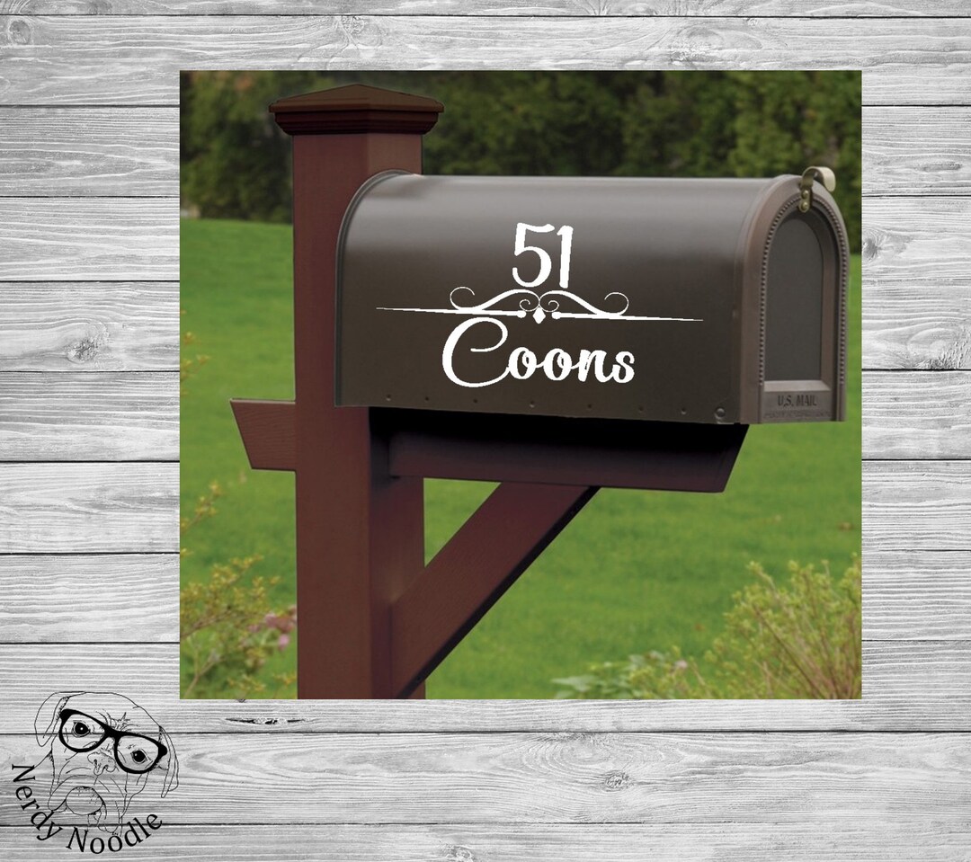 Custom Mailbox Decal, Mailbox Decal, Address Decal, Mailbox Numbers ...
