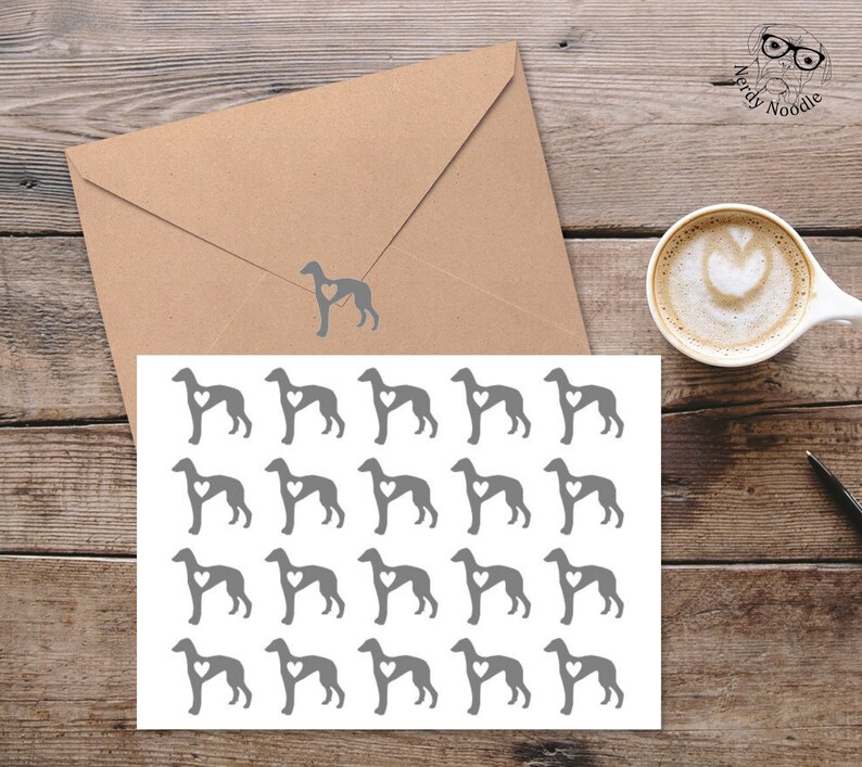 Greyhound Stickers Greyhound Sticker Set Greyhound Envelope | Etsy