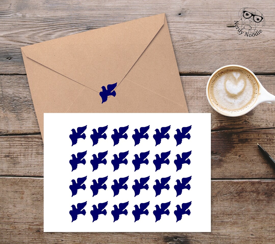 Dove Stickers: Wedding & Christmas Party Decorations - Set of 54/108 - Etsy