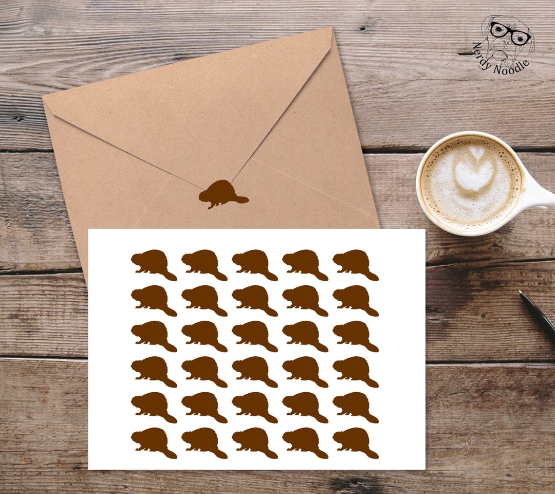 Beaver Stickers, Beaver Planner Stickers, Beaver Sticker Set, Beaver ...
