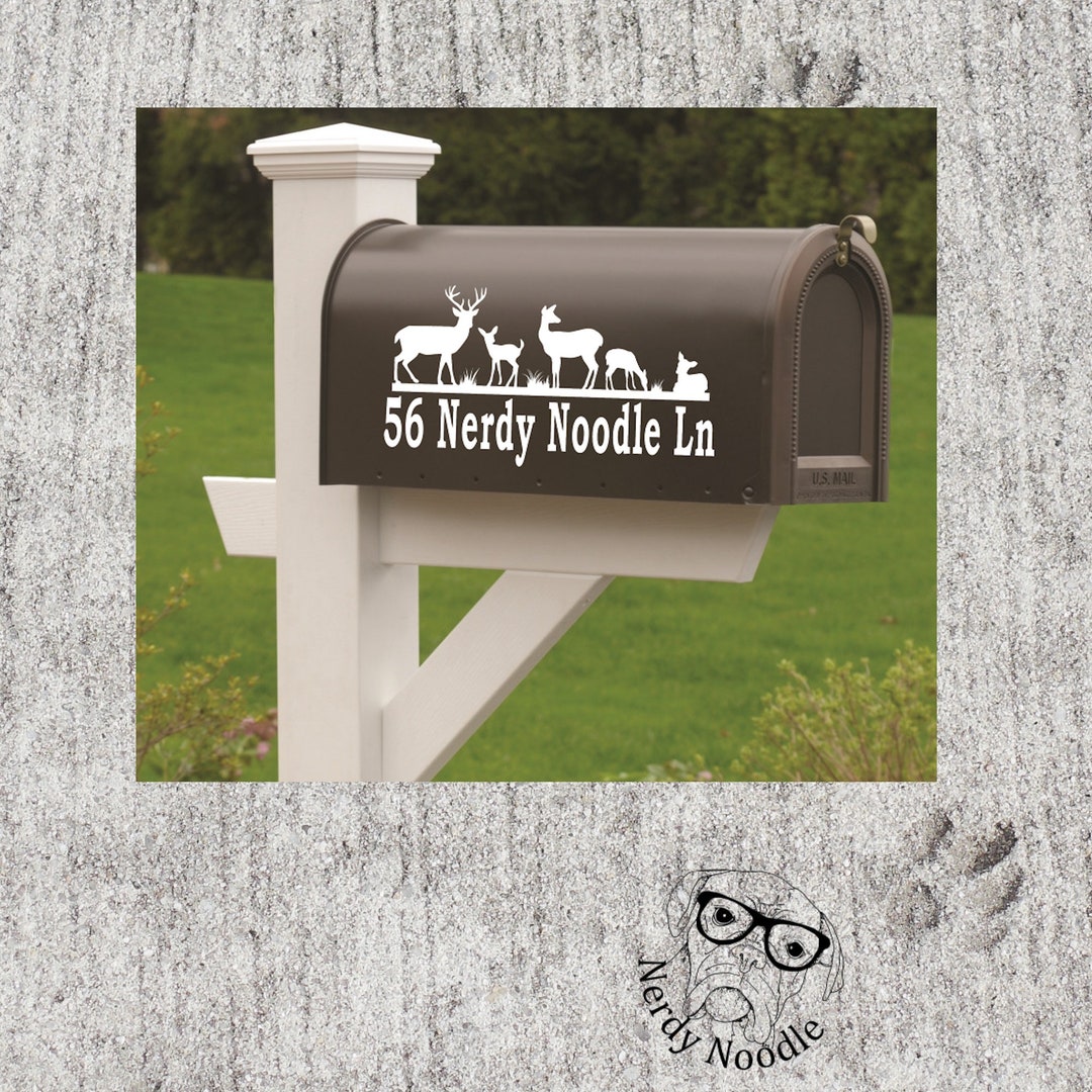 Deer Family Mailbox Decal, Fawn Deer Mailbox Decal, Deer Mailbox Decal ...