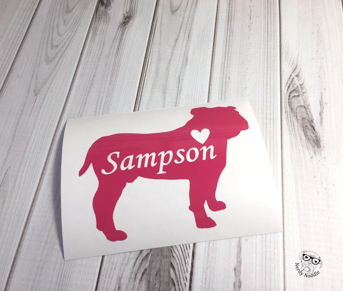 Bulldog Decal, Bulldog Window Decal, Bulldog Laptop Decal, Pet Decal, I ...