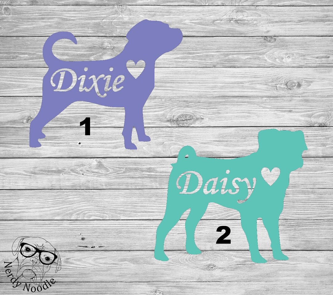 Puggle Decal, Puggle Car Decal, Puggle Laptop Decal, I Love My Puggle ...