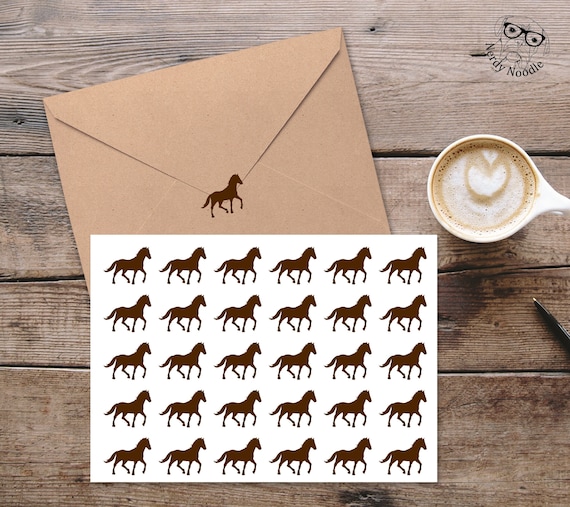 Galloping Horse Stickers Horse Sticker Set Horse Envelope - Etsy