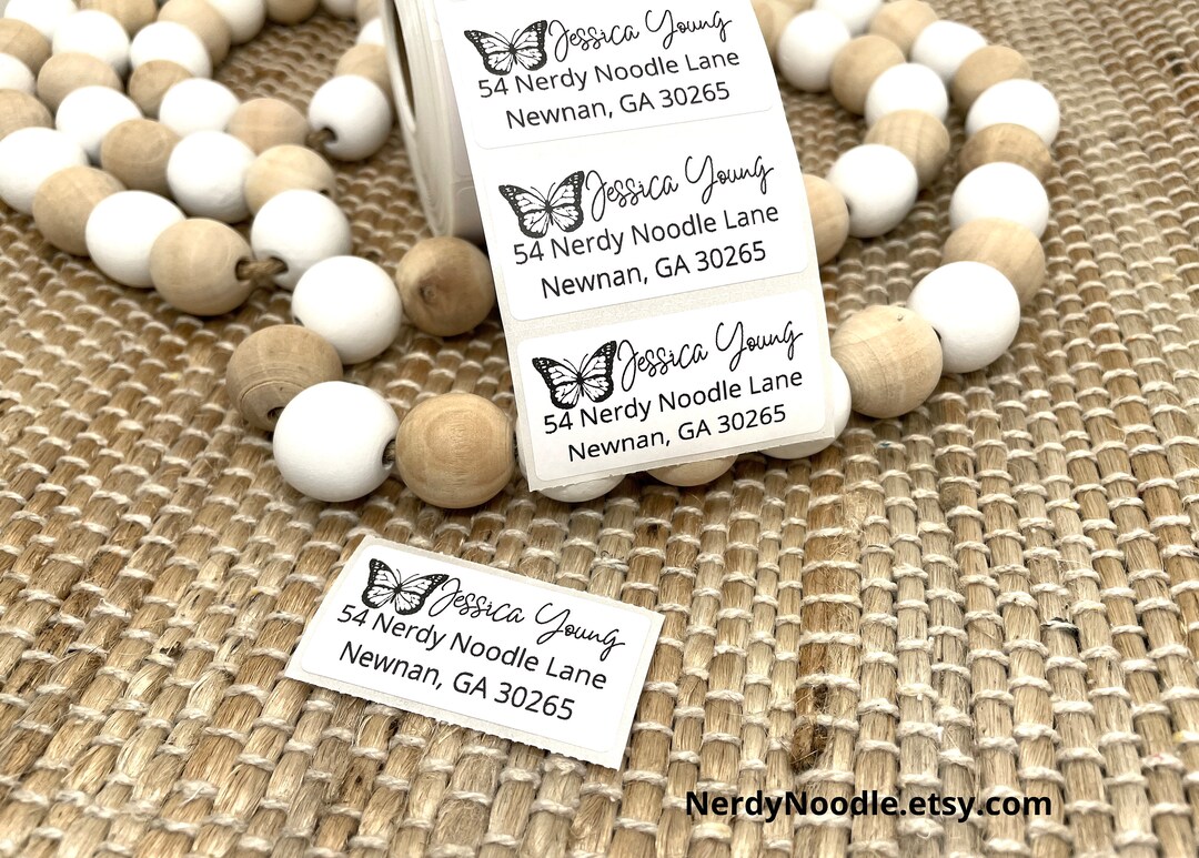 Butterfly Address Labels, Butterfly Return Address Labels, 100-250-500 ...