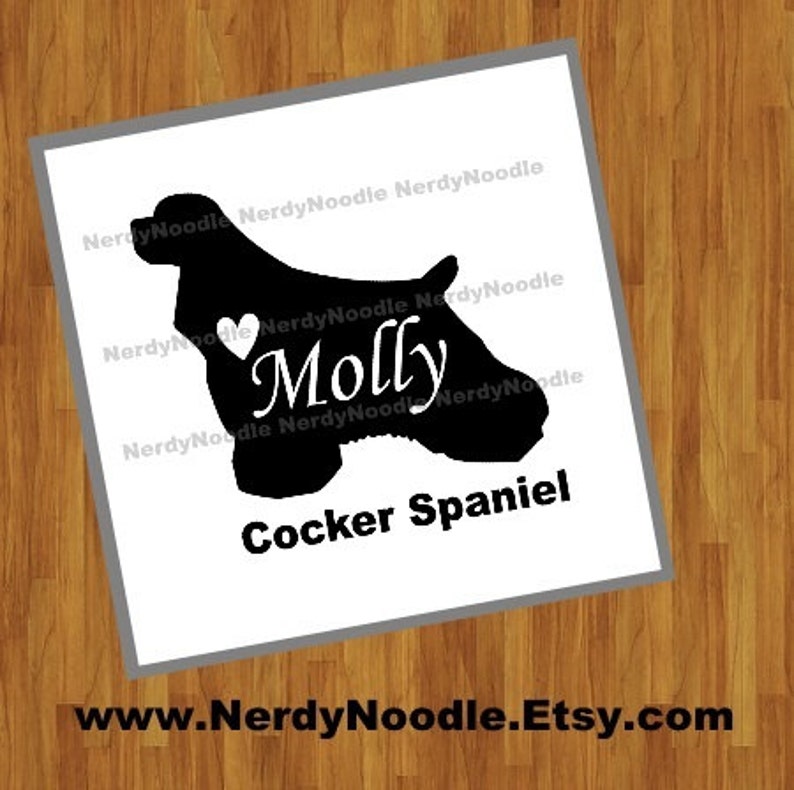 Cocker Spaniel Decal, Cocker Spaniel Car Decal, Cocker Spaniel Laptop ...