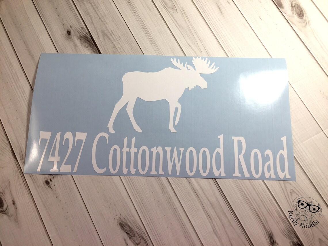 Moose Mailbox Decal Moose Custom Mailbox Decal Moose Address - Etsy