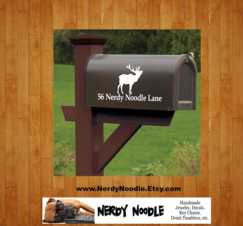 Elk Mailbox Decal Elk Custom Mailbox Decal Elk Address | Etsy