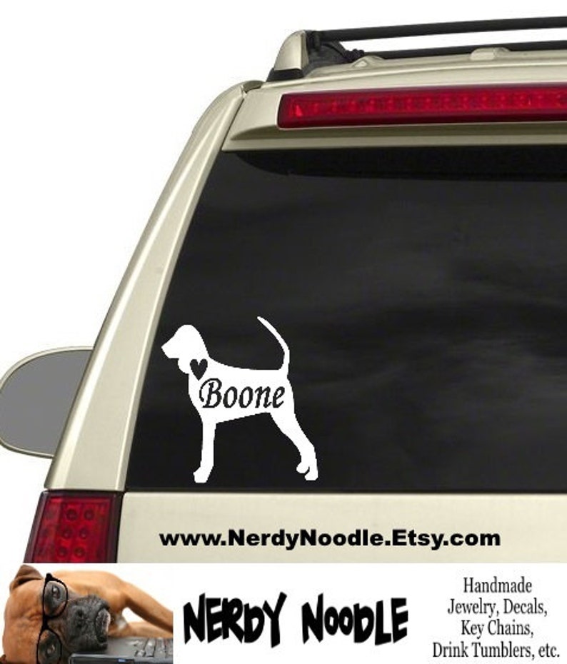 Beagle Decal, Beagle Car Decal, Beagle Laptop Decal, I Love My Beagle ...