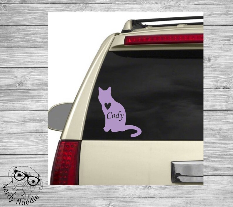 Custom Cat Decal Cat Car Decal Custom Cat Laptop Decal Pet - Etsy