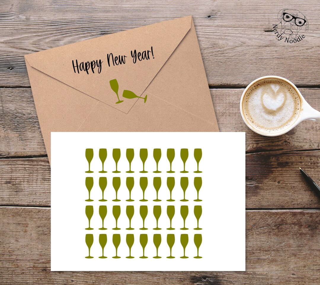 Champagne Glass Stickers, Champagne Glass Planner Stickers, Champagne ...