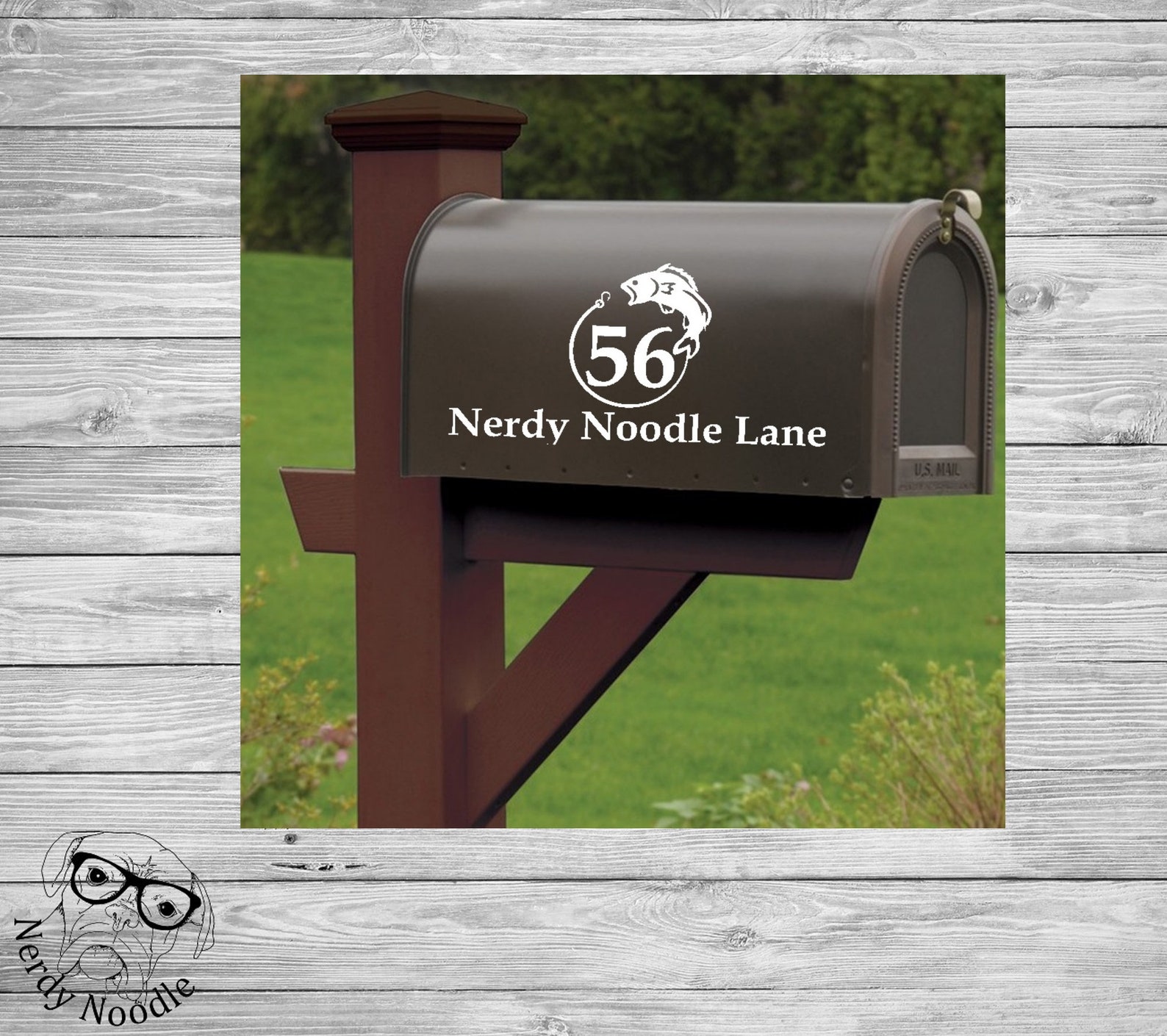 Fish Mailbox Decal Fish Custom Mailbox Decal Fish Address - Etsy