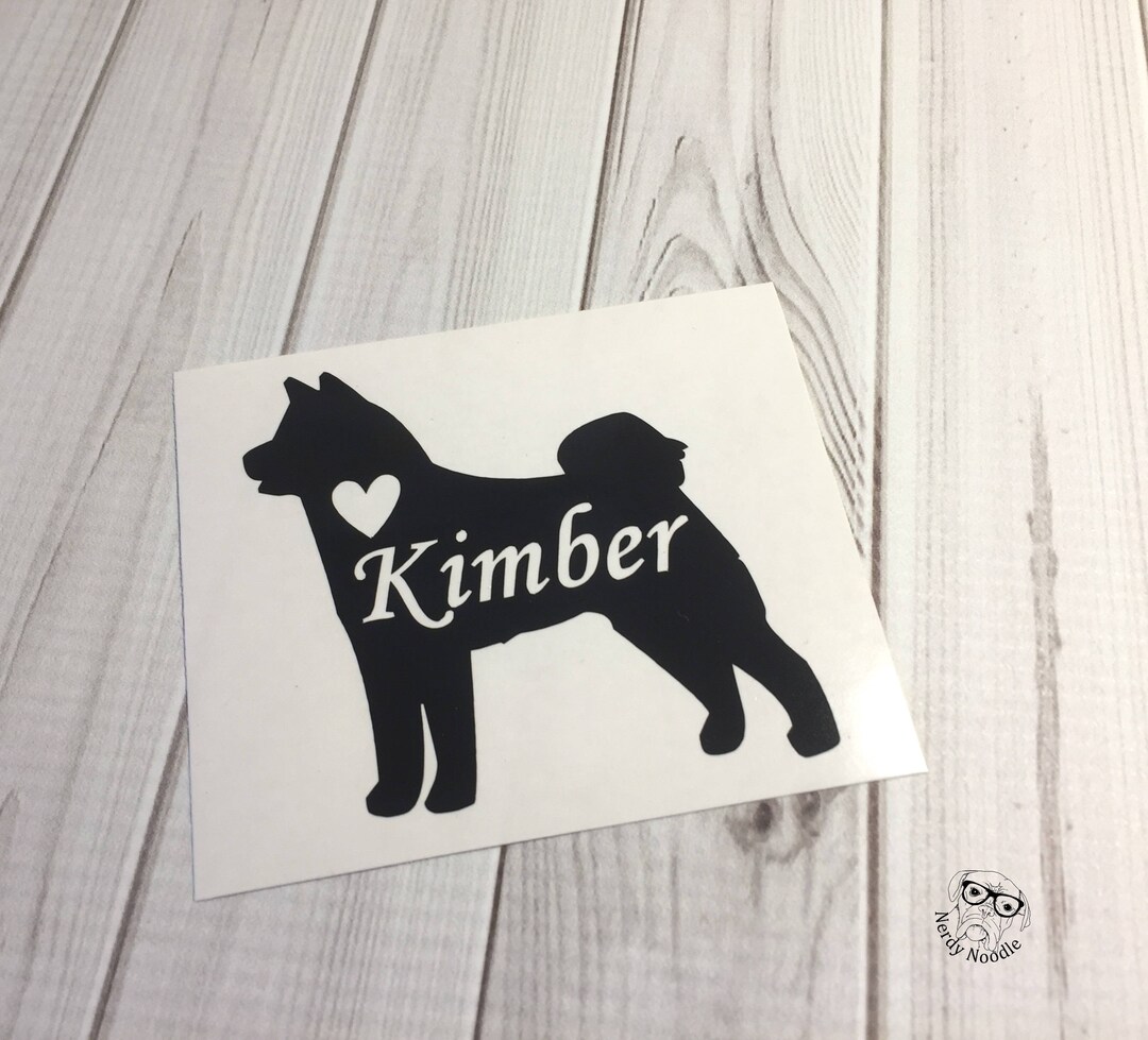 Akita Decal, Akita Dog Decal, Dog Laptop Decal, Pet Decal, Akita Car ...
