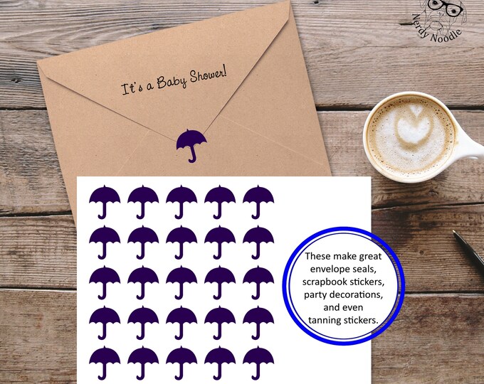 Umbrella Stickers, Umbrella Planner Stickers, Umbrella Sticker Set ...