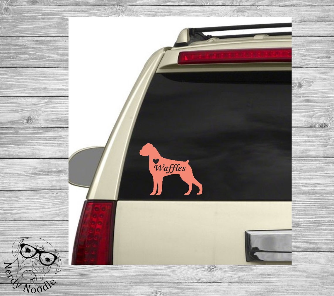 Boxer Decal, Boxer Window Decal, Boxer Laptop Decal, Pet Decal, I Love ...