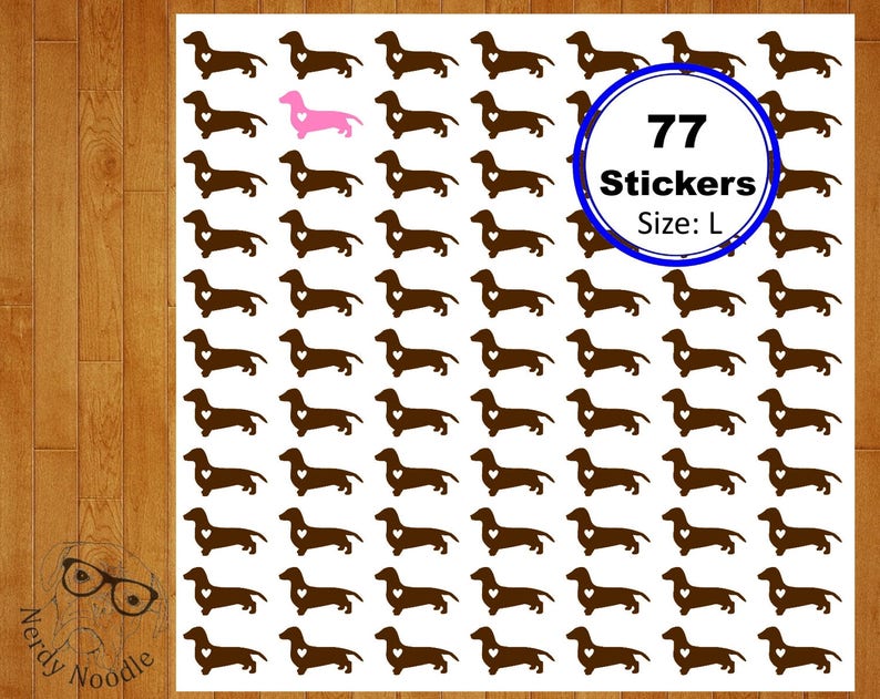 Dachshund Stickers Dachshund Sticker Set Dachshund Envelope | Etsy