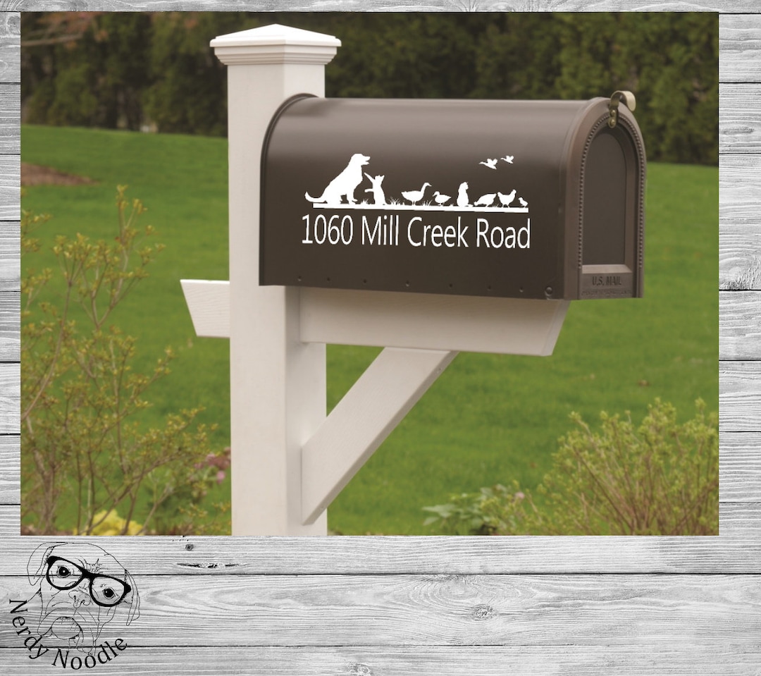 Chickens, Dogs, Cats, Ducks, Mailbox Decal, Farm Mailbox Decal, Farm ...