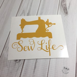 Sew Life Decal, Sewing Decal, Sewing Machine Decal, Seamstress Decal ...