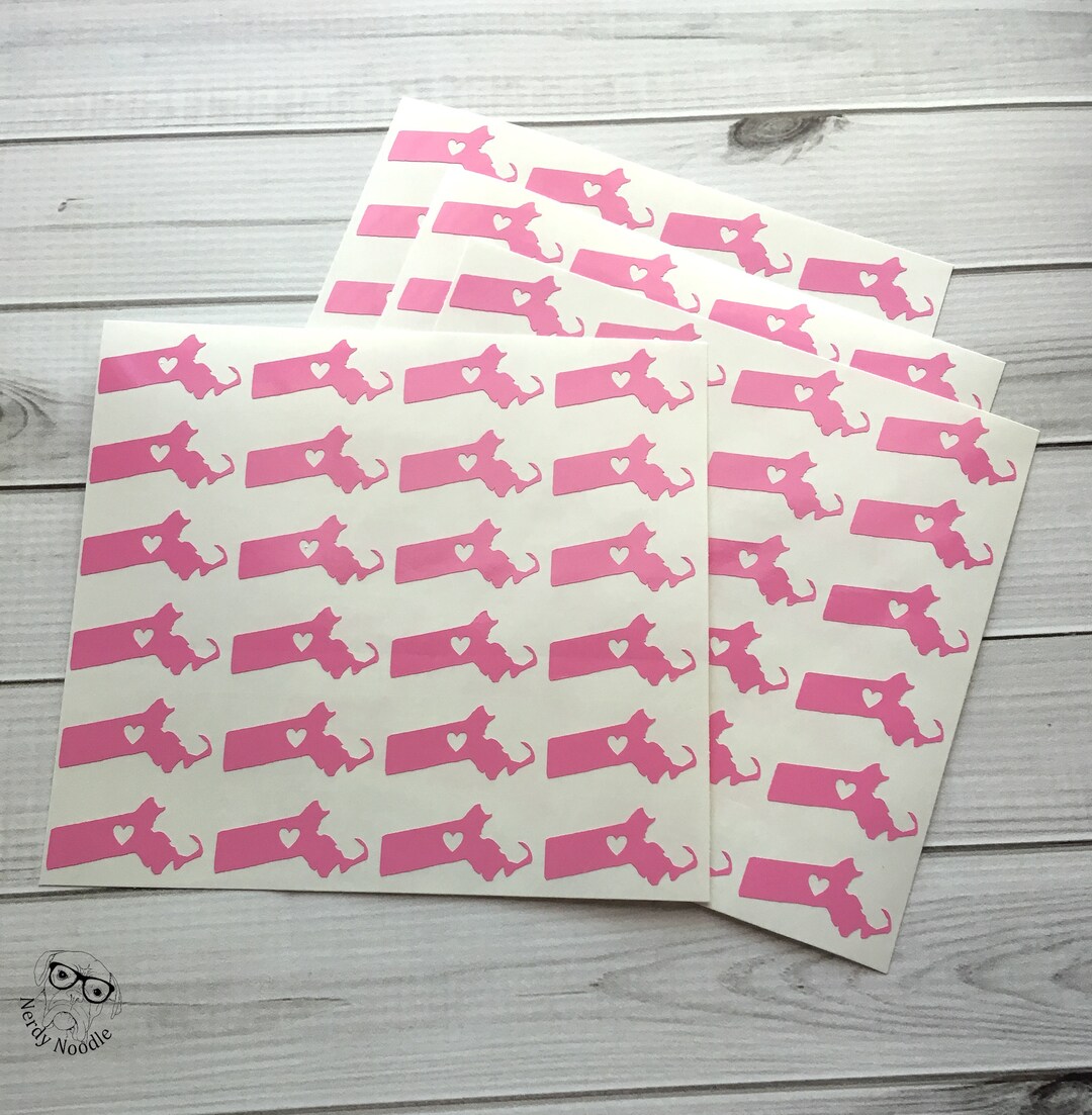 Massachusetts Stickers, Massachusetts Sticker Set, Massachusetts ...