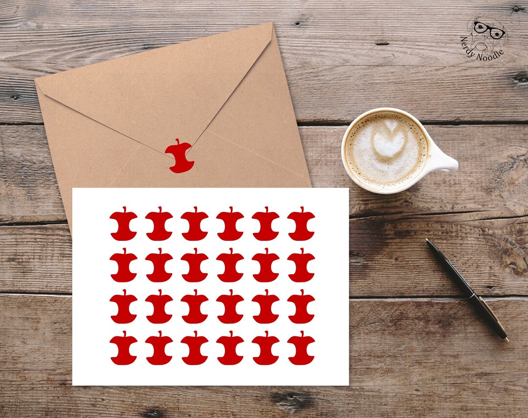 Apple Stickers, Eaten Apple Stickers, Bitten Apple Stickers, Apple ...