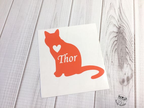 Custom Cat Decal Cat Car Decal Custom Cat Laptop Decal Pet | Etsy