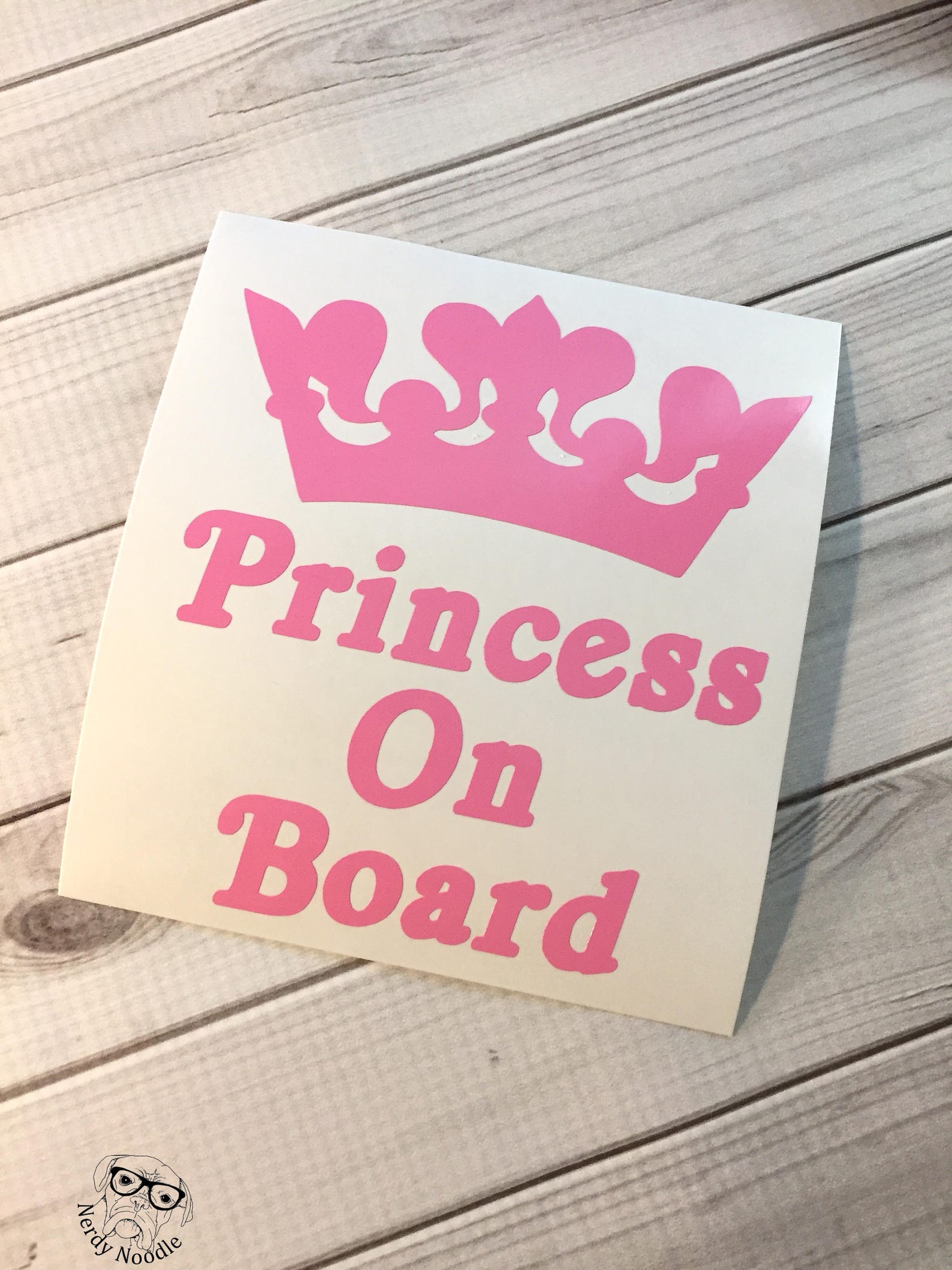 Princess on Board Decal, Princess on Board Car Decal, Baby on Board Car ...