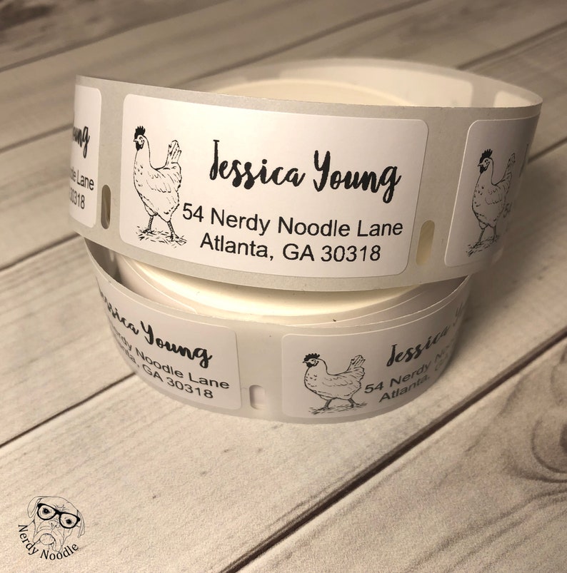 Chicken Custom Address Labels Chicken Return Address Labels | Etsy