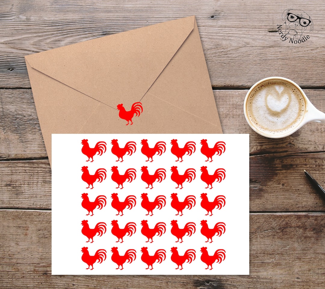Rooster Stickers, Rooster Planner Stickers, Rooster Tanning Stickers ...